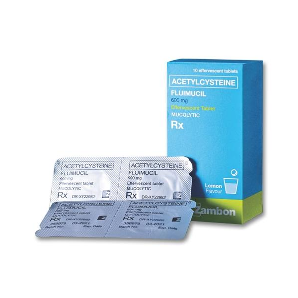 FLUIMUCIL Acetylcysteine 600mg Effervescent Tablet Lemon 1's price in ...